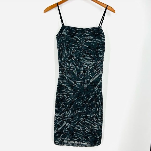 City Triangles | Dresses | Y2k 9s Dress Goth Emo Black Gray Floral ...